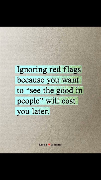 7 Red Flags in Life You Should Never Ignore#motivation#lifestyle#success#selfrespect# ...