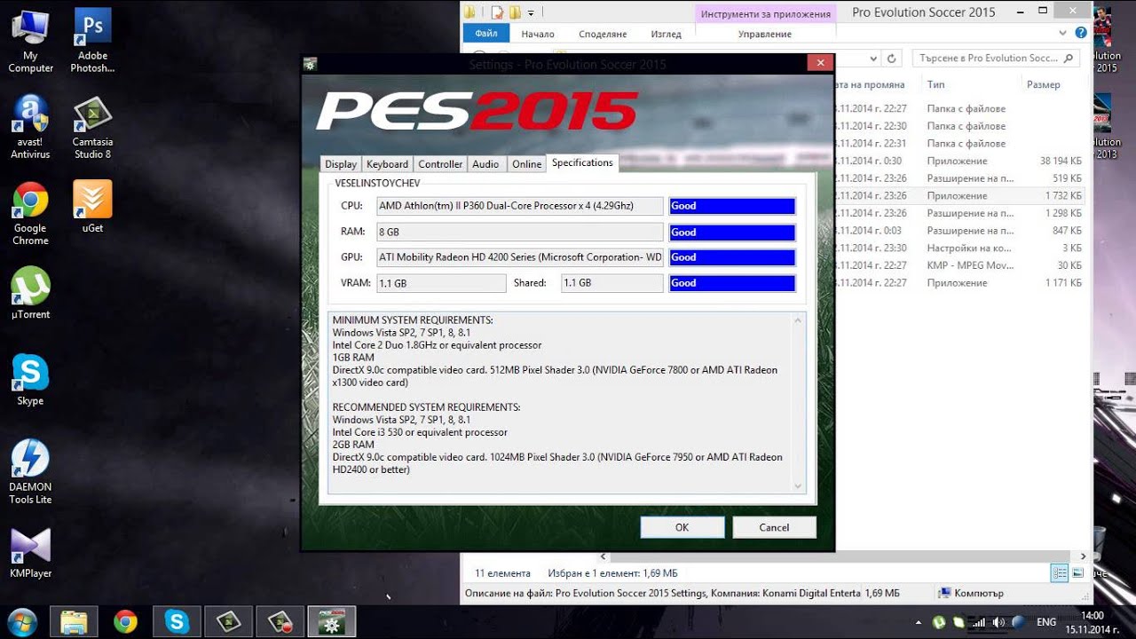 PES 2015 - Requirements & Fix Problems - YouTube