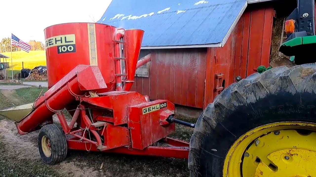 Grinding Corn and Moving Hay On A Dairy Farm! - YouTube