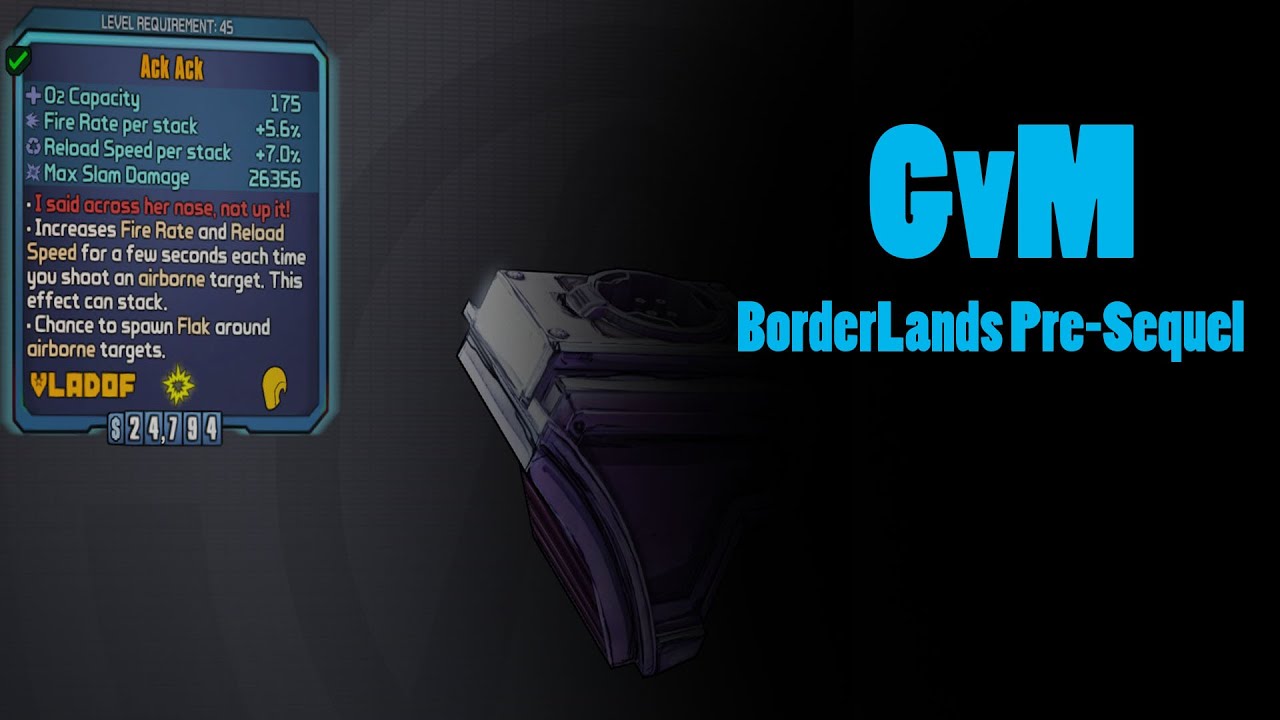 Ack Ack - Borderlands Pre-Sequel Legendary Guide! - YouTube
