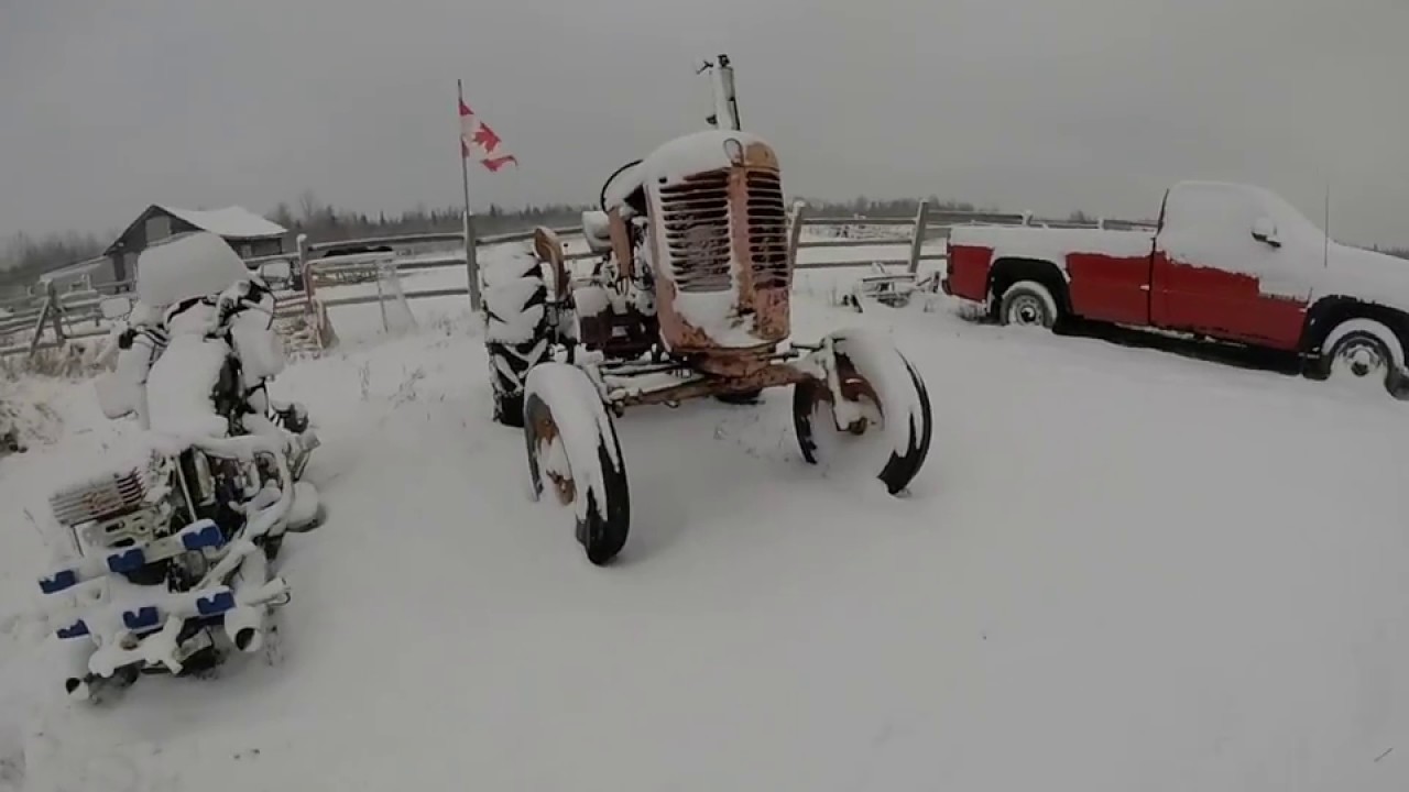 1945 case tractor cold start - YouTube