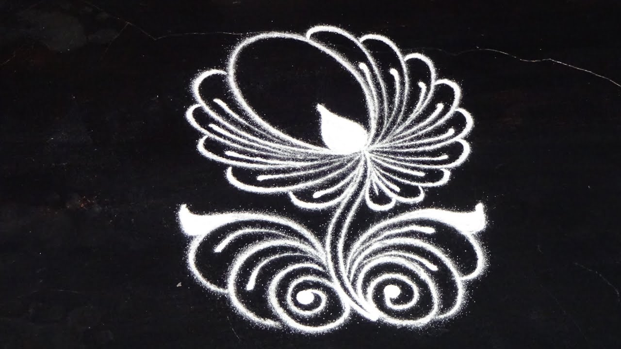 Simple Rangoli design/ Classic Rangoli - YouTube