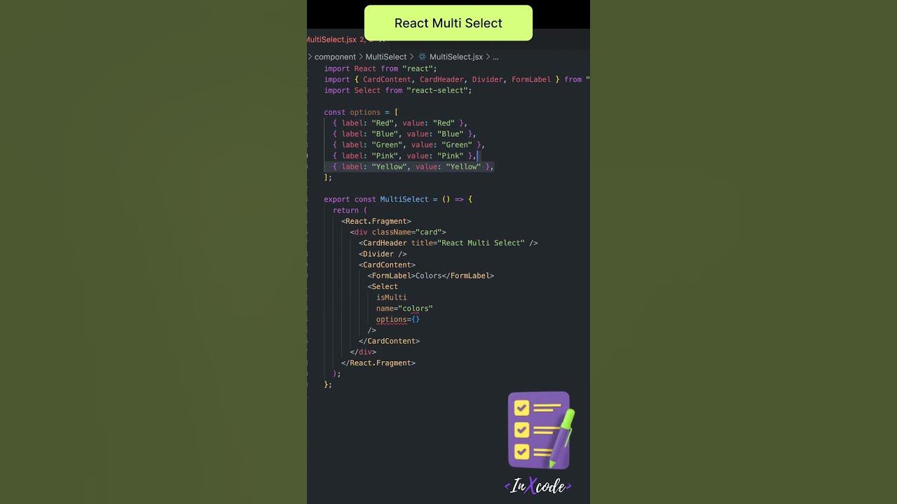 π Multiple Select In React Js Shorts Short Viral Trending Reactjs Javascript Ytshorts
