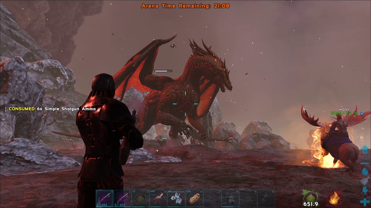 ARK Official Server | Beta Dragon Fight - YouTube