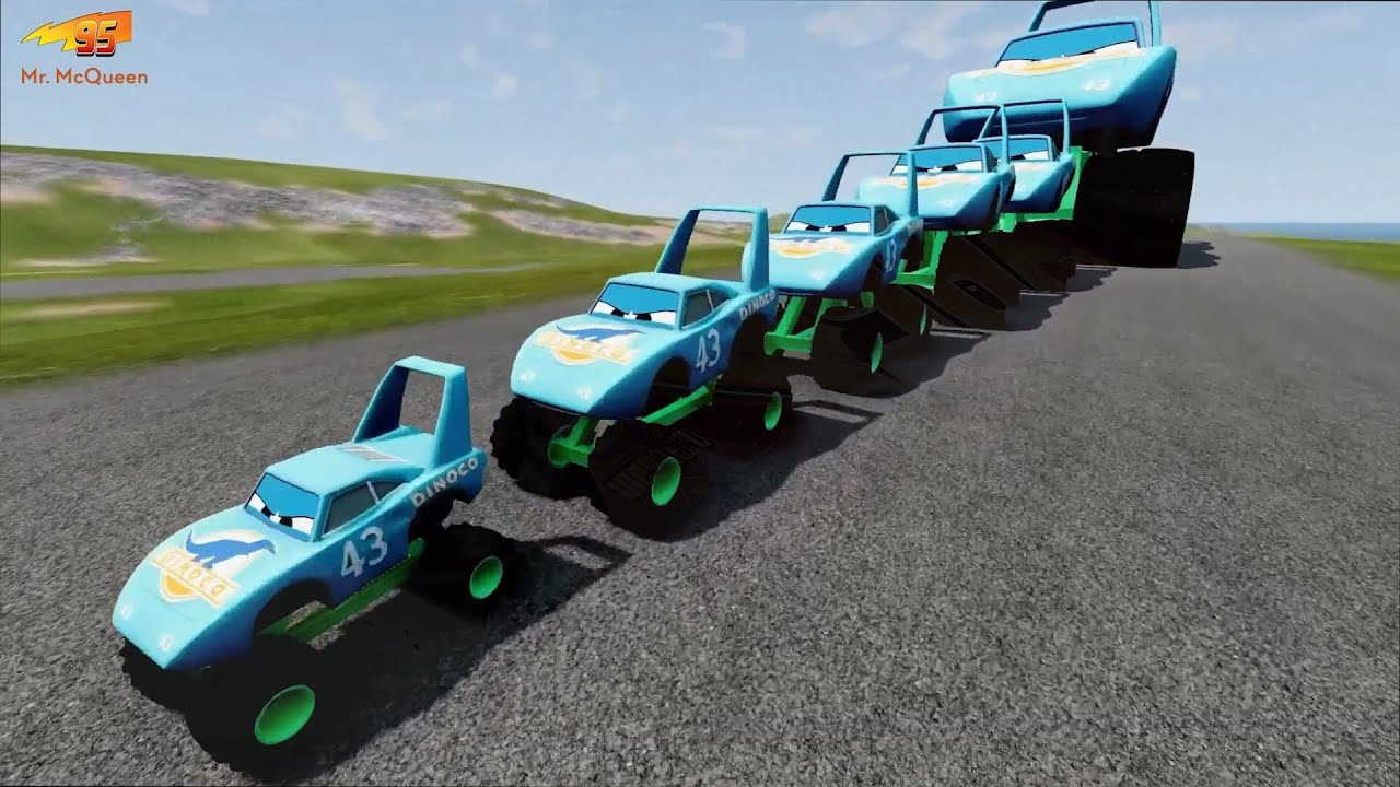 Big & Small King Dinoco vs Thomas Trains - BeamNG - YouTube
