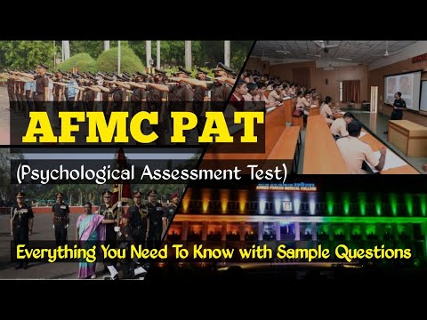 AFMC PAT (Psychological Assessment Test) || AFMC PAT Sample Paper ...