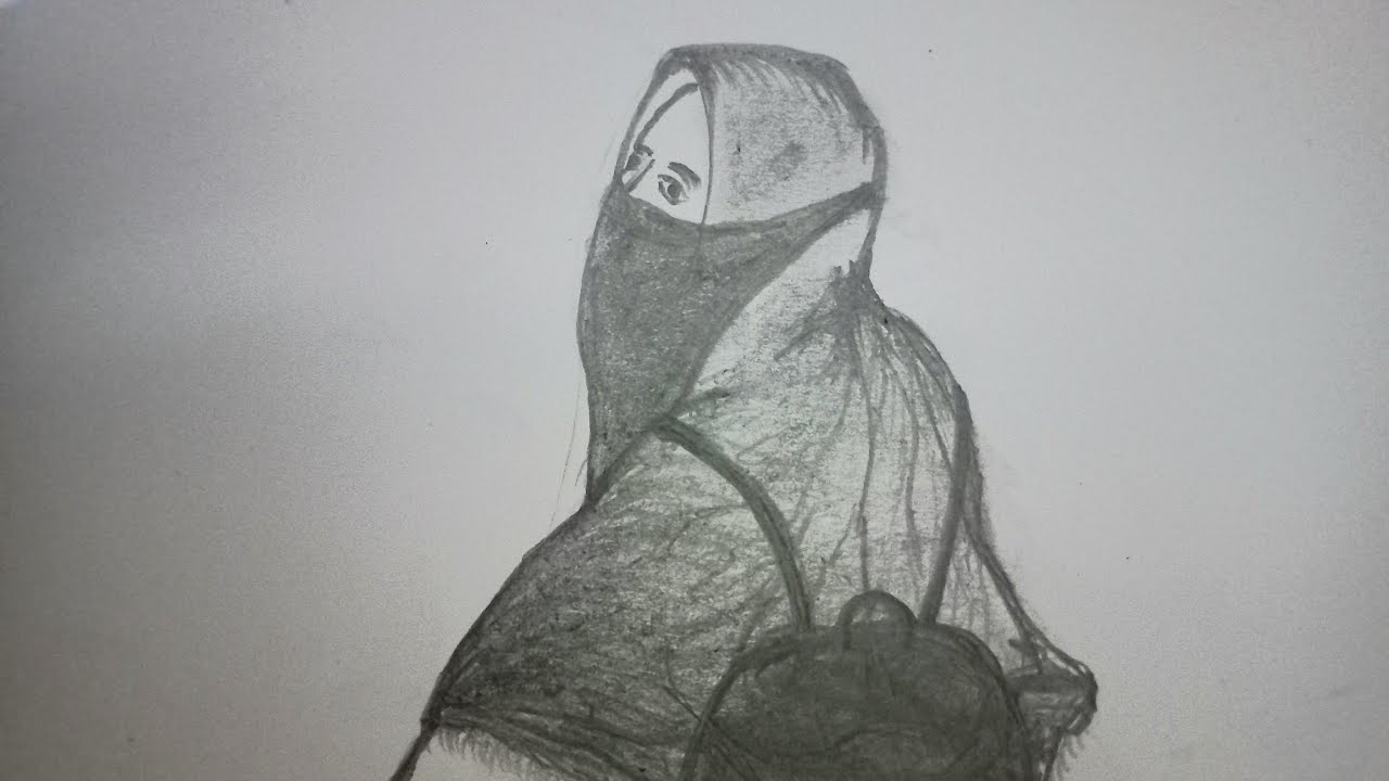 How To Draw Beautiful Muslim Girl |Pencil Drawing (Timelapse Drawing ...