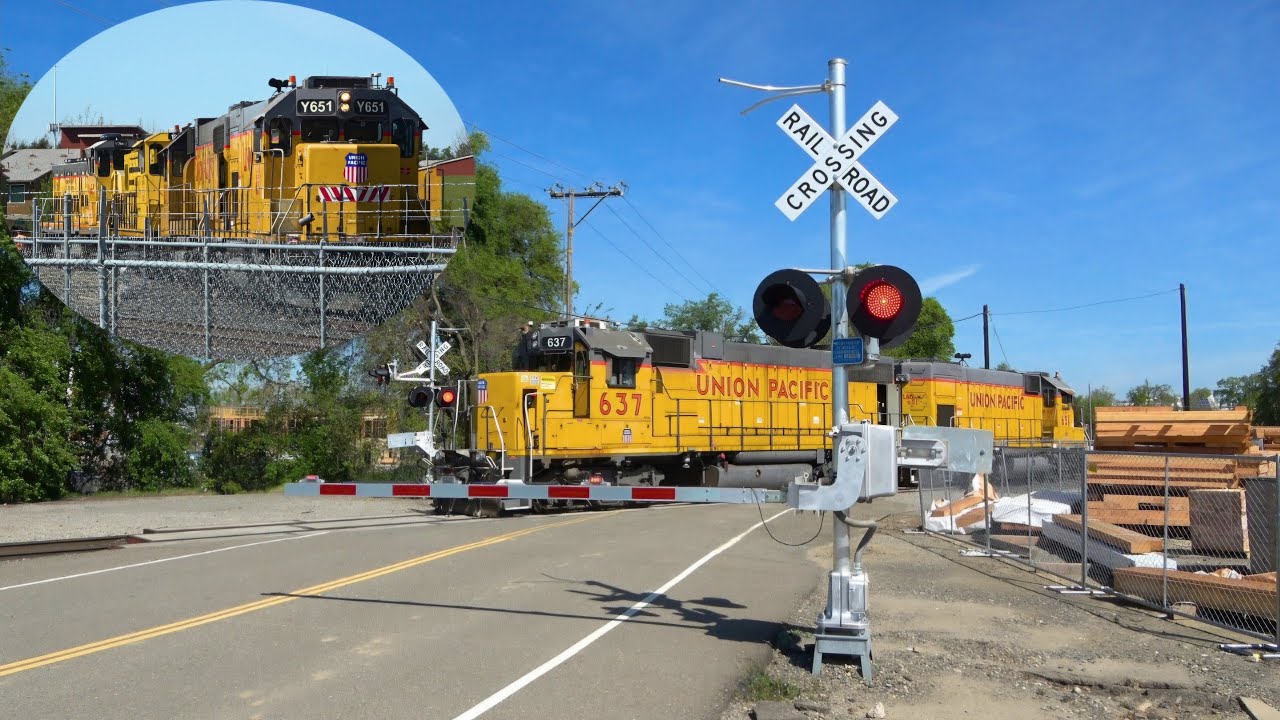 UP 637 Florin Flyer Local Connects With SERA Power - Delta Ln. Railroad ...