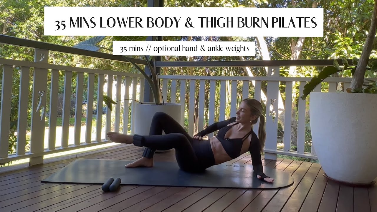 35 minute lower body & inner thigh burn Pilates workout - YouTube