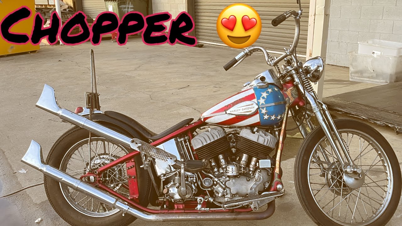 Harley Davidson 1937 ULH Chopper - START UP and walk around - YouTube