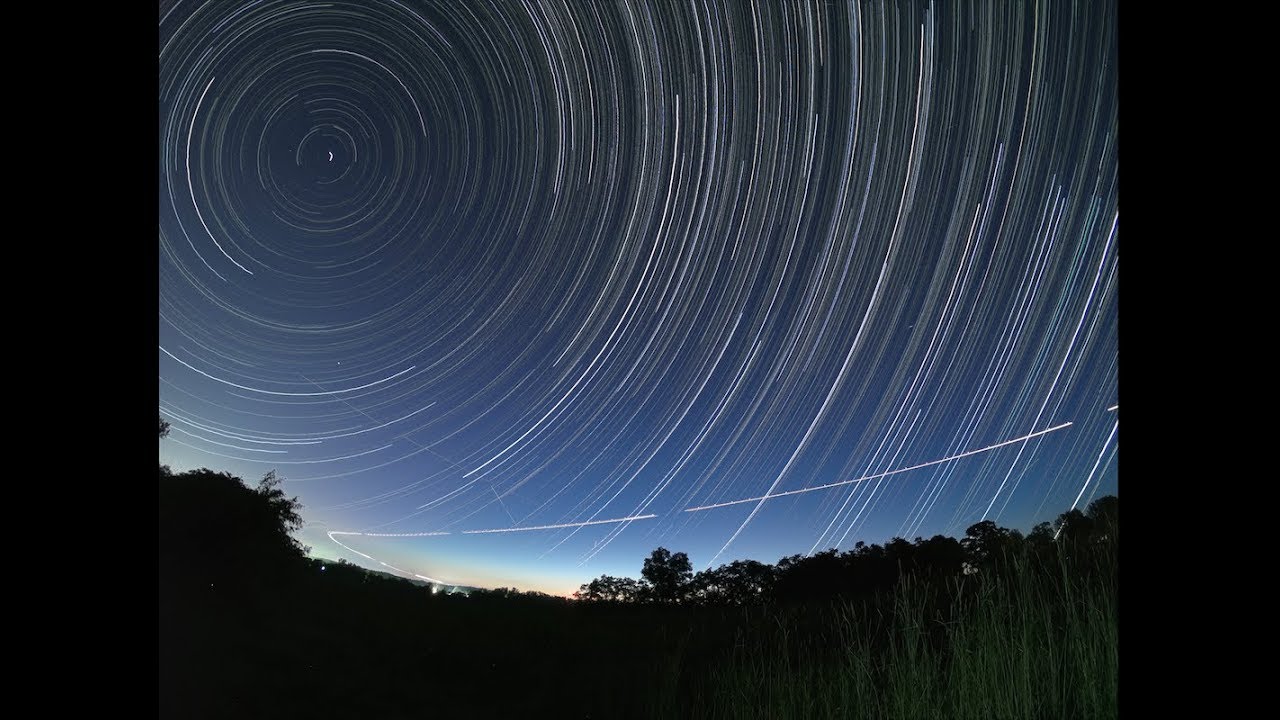 night sky time lapse - 7 hours in 1 minute - YouTube