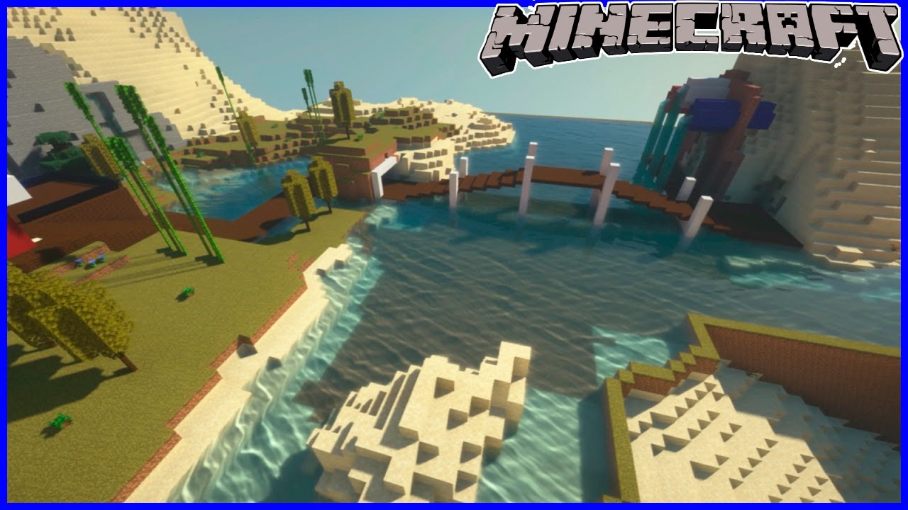 Fiz um Parque aquático no meio do deserto! MINECRAFT - YouTube