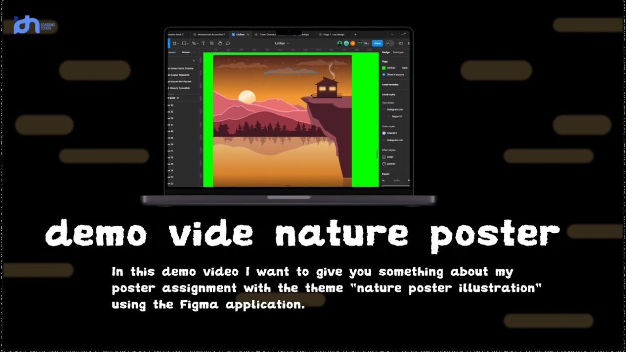 video demo about nature illustration poster | figma - YouTube