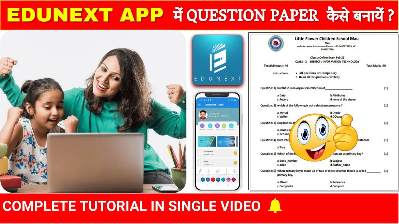 How to Create question paper in Edunext | Create Quizzes in Edunext ...