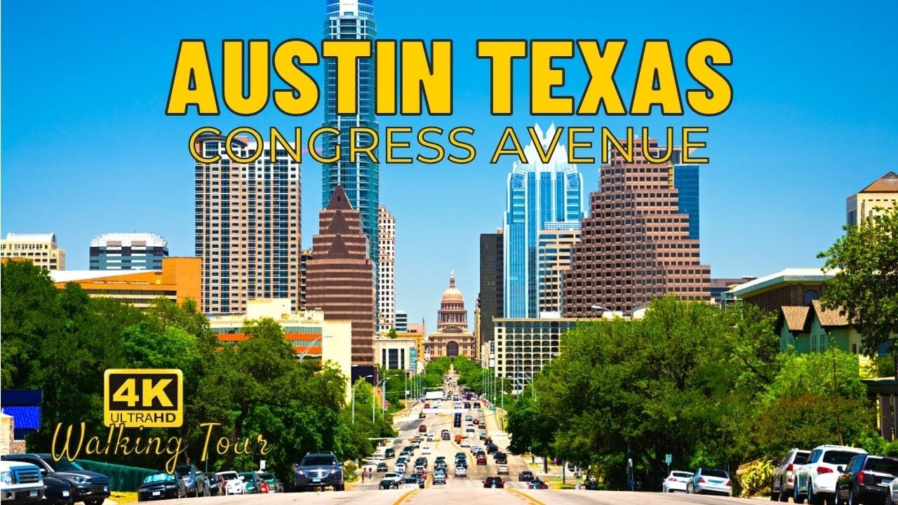 Walking Downtown Austin Texas - Congress Avenue | USA [4k UHD] January ...