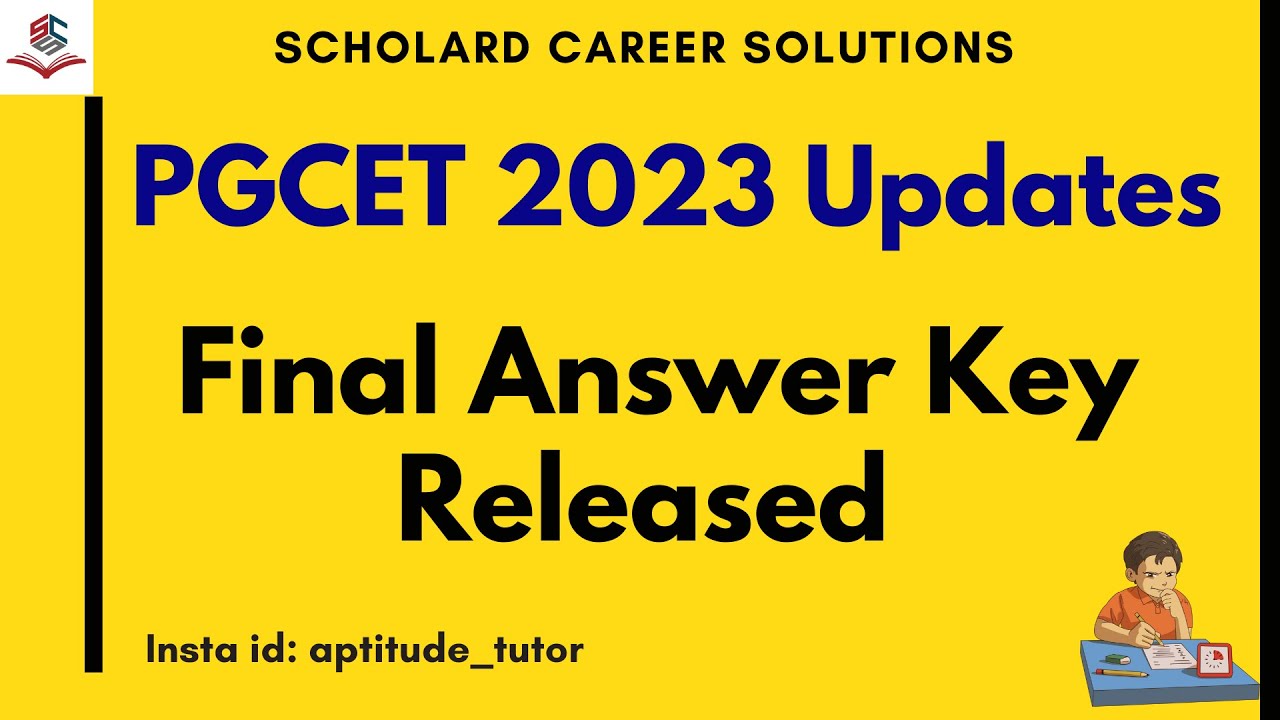 PGCET 2023 Revised Answer Key | PGCET 2023 Updates | #pgcet # ...