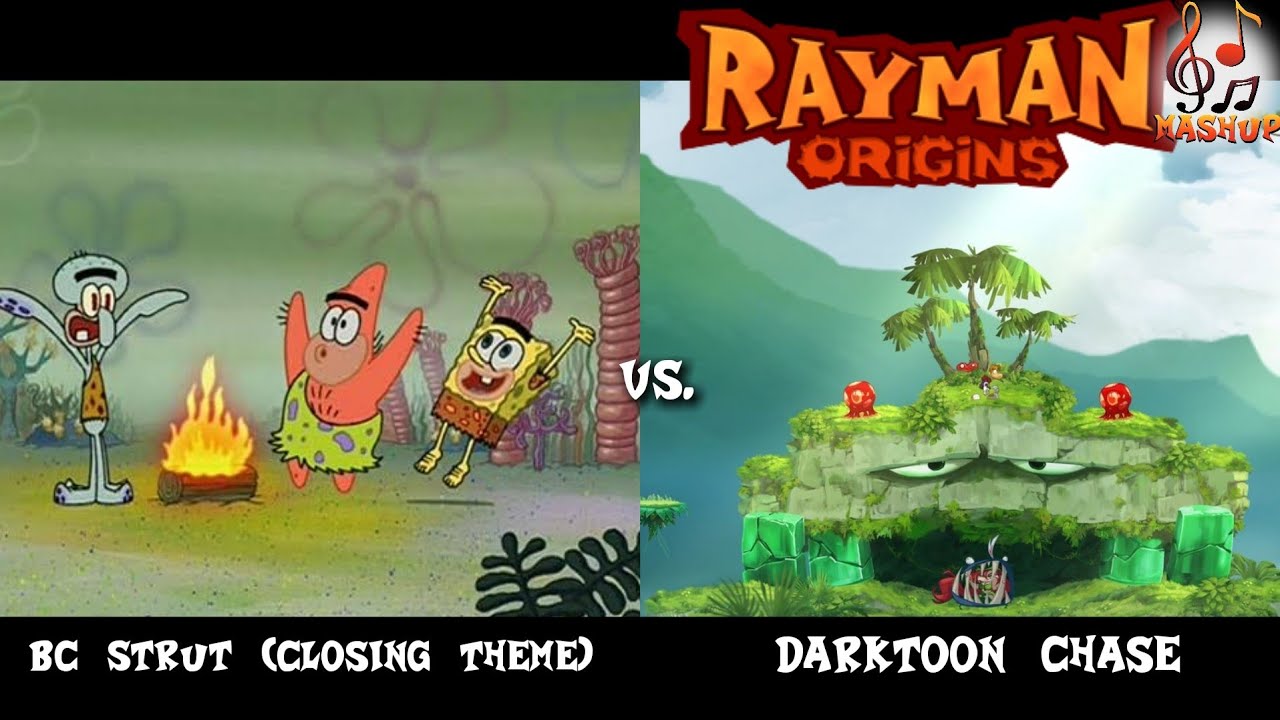 "IT'S A B.C DARKTOON CHASE OUT THERE" SPONGEBOB X RAYMAN ORIGINS ...