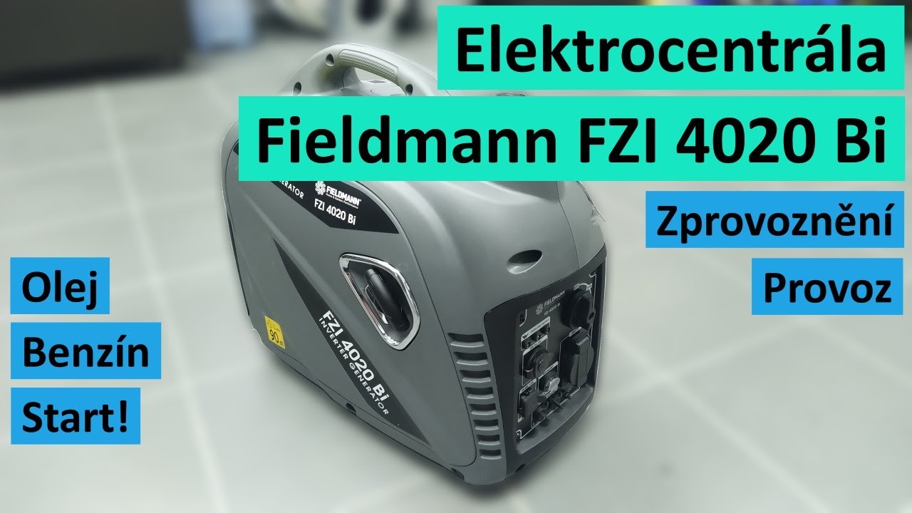 Elektrocentrála Fieldmann FZI 4020 Bi - ukázka a první start - YouTube