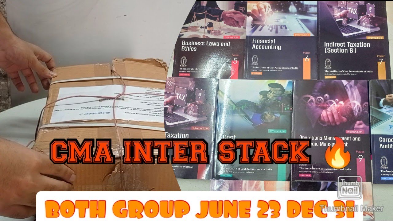 CMA INTERMEDIATE BOOKS UNBOXING 📚 FINALLY |JUNE - DEC 2023🔥 - YouTube