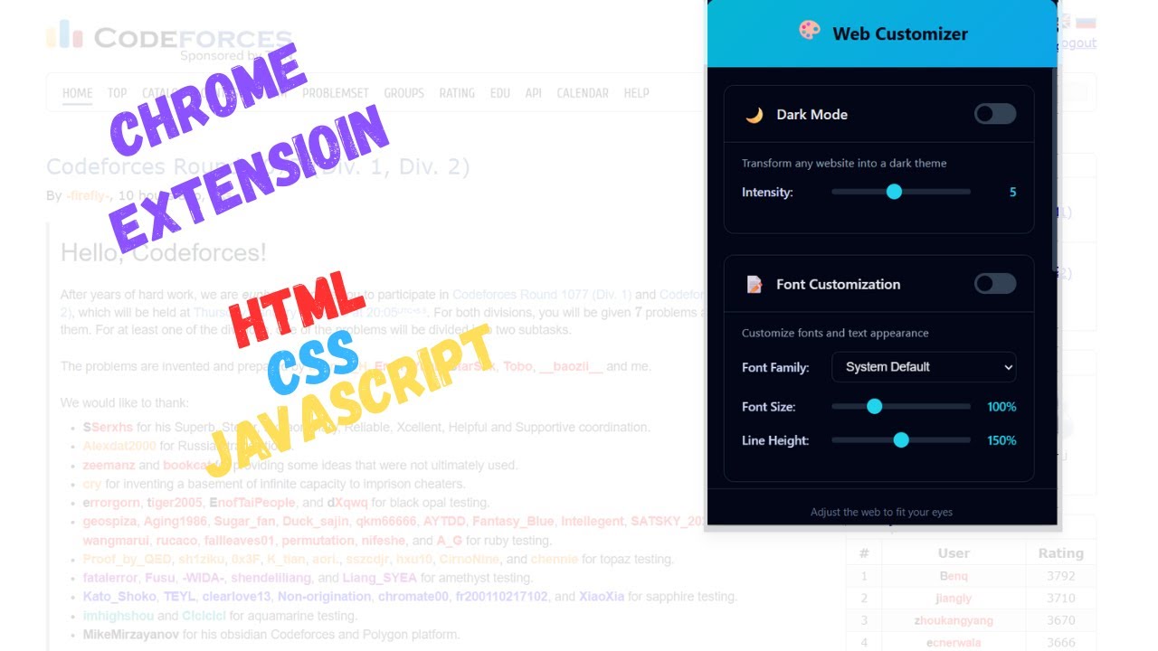 How to Create a Chrome Extension for Dark Mode & Font Customization # ...