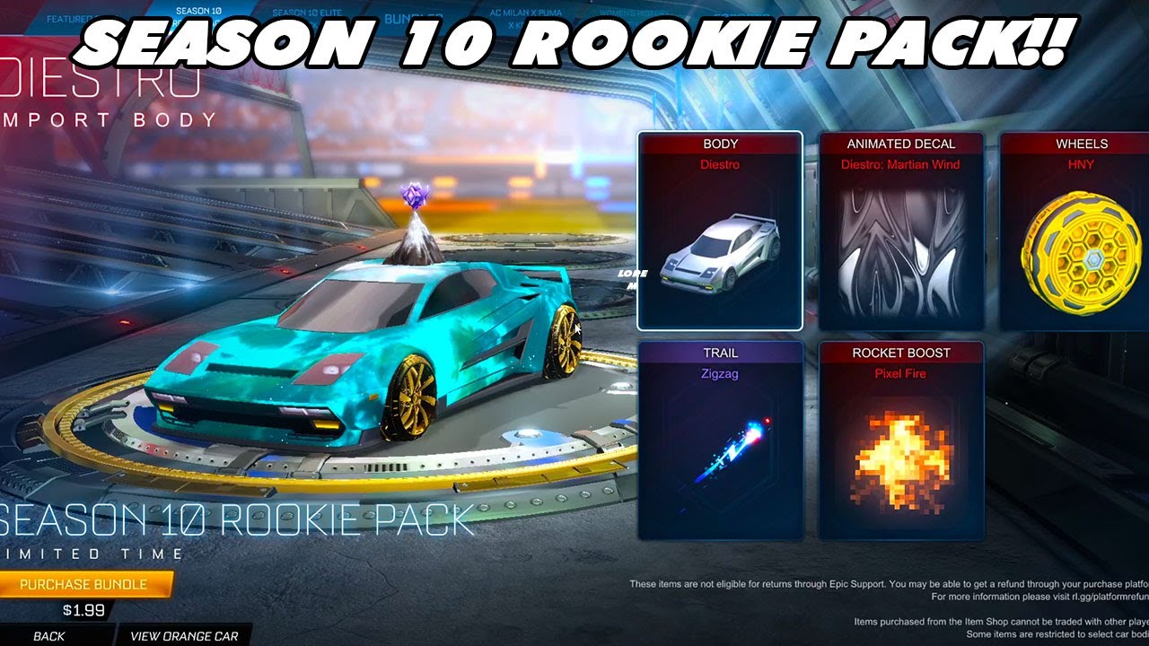Showcasing *NEW* Season 10 Rookie Pack - Rocket League Showcase - YouTube
