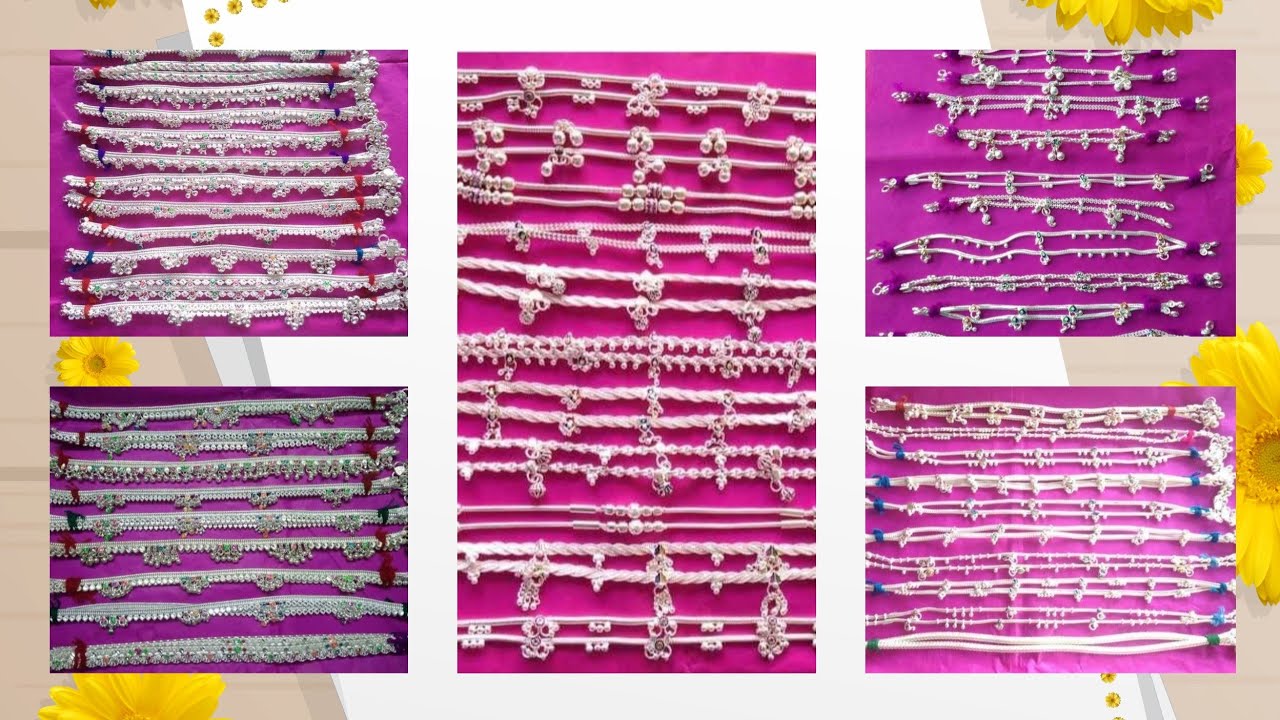 simple daily wear silver ankelts designs//latest model pattilu designs ...