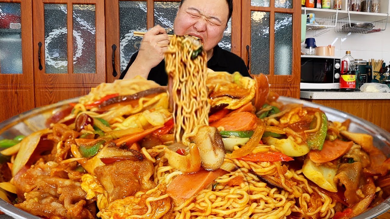 Two Stir-fried instant noodles, spicy and delicious, | Super Satisfying ...
