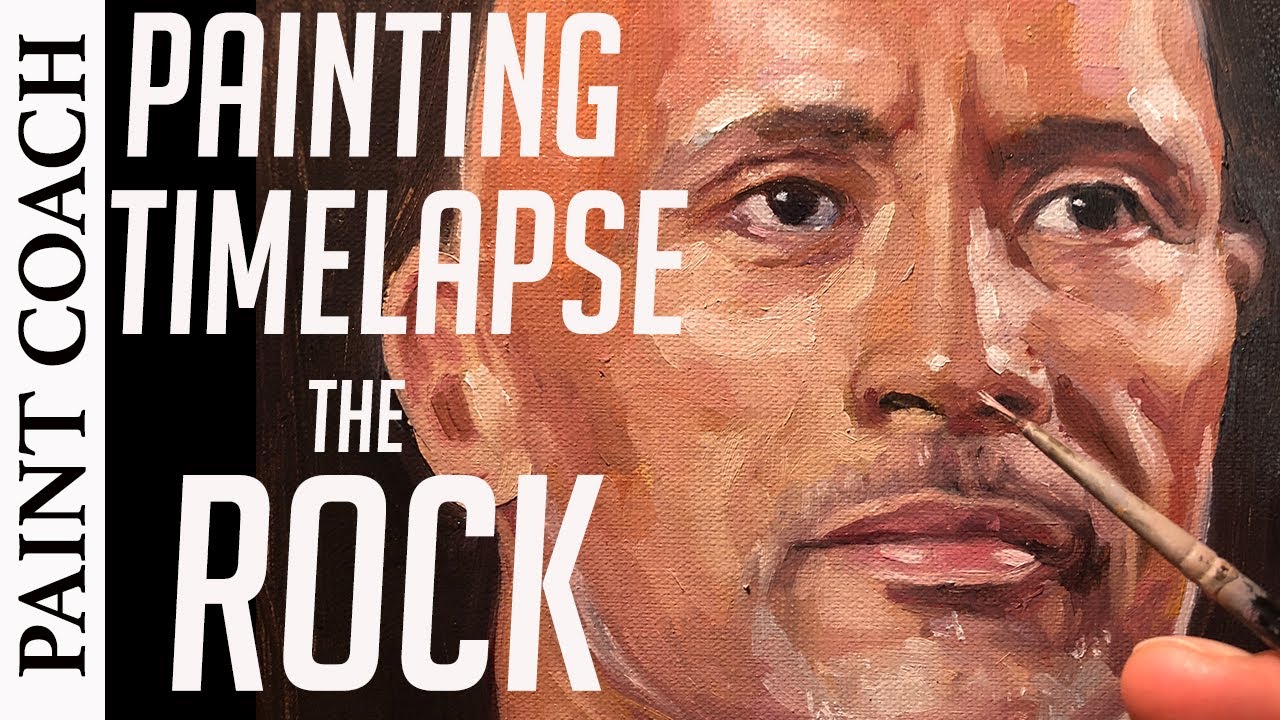 Portrait Painting | The Rock - YouTube