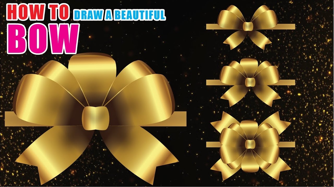 Illustrator How to design a beautiful bow | Illustrator Tutorials - YouTube