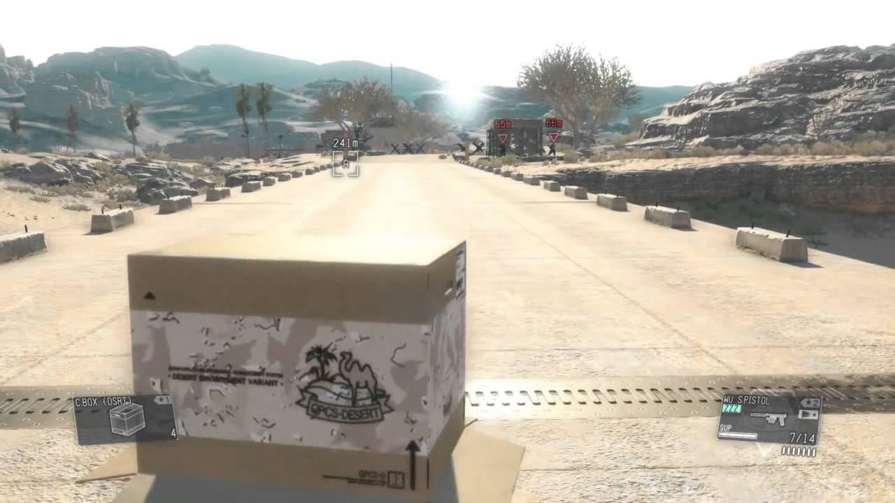 MGS V Soldier confused by cardboard box - YouTube