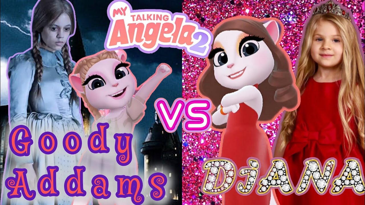 My Talking Angela 2 | Goody Addams 🆚 Diana |#cosplay 💄😻💅mv makeover ...