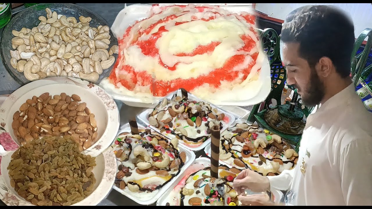 Hardworking Afghani Boy Makes a Loaded Ice Gola | Most Delicious Ice ...