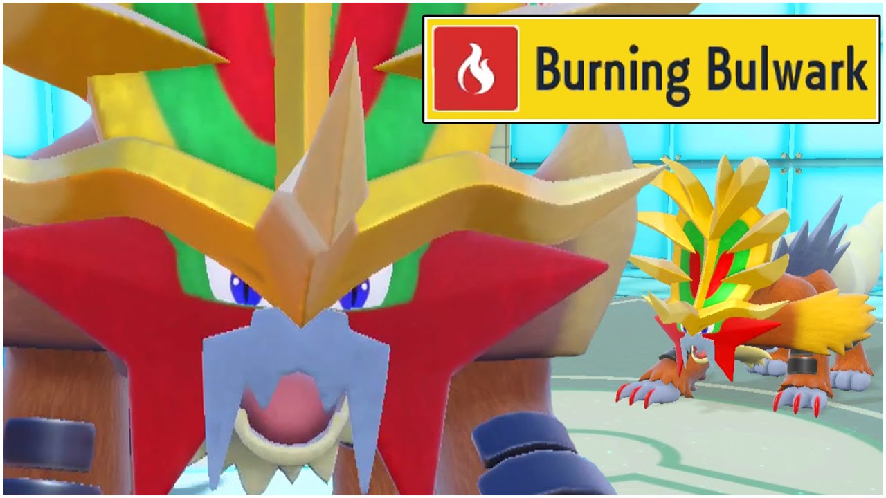 EPIC GOUGING FIRE SWEEP~★ Burning Bulwark Moveset Indigo Disk Pokemon ...