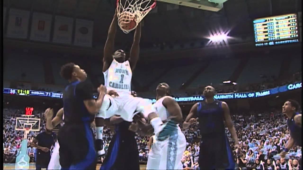 UNC Men's Basketball: Pinson Put-back Dunk - YouTube