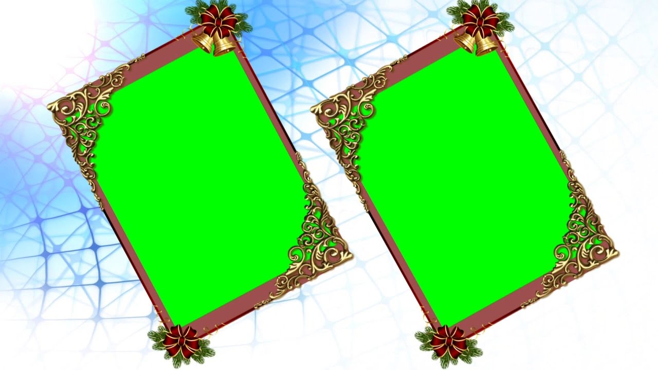 Two Photo Frame Green Screen Animation Video Background | DMX HD BG 96 ...