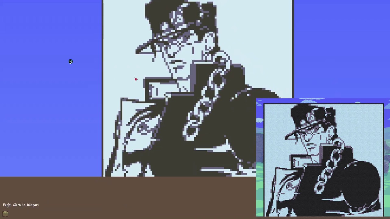 When Anime invades Terraria... Anime Pixel Art ft. Jotaro Kujo. "Yare ...