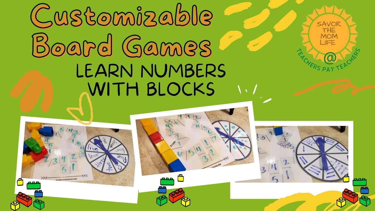 Customizable Board Games -How to Learn Numbers with Blocks - YouTube