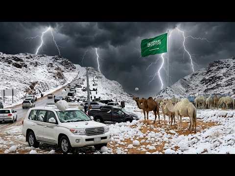 Saudi Arabia Shattered: Hailstorm Destroys Homes & Vehicles in Taif, Floodwaters Submerge the City