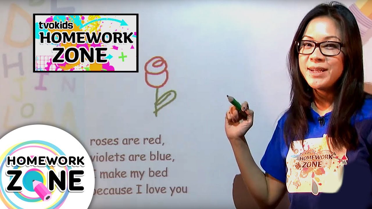 HOMEWORK ZONE - Writing a poem - YouTube
