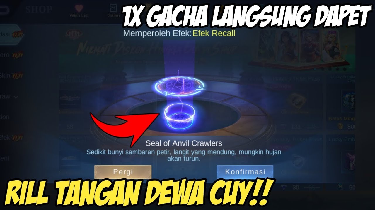 TANGAN DEWA KEMBALI 1X GACHA LANGSUNG DAPET TAS TAS - MOBILE LEGENDS ...
