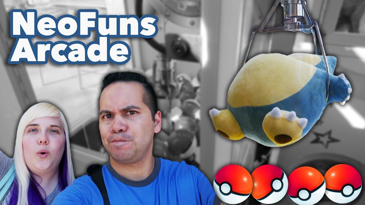 Pokemon claw machine wins and more at the NEW NeoFuns arcade! - YouTube