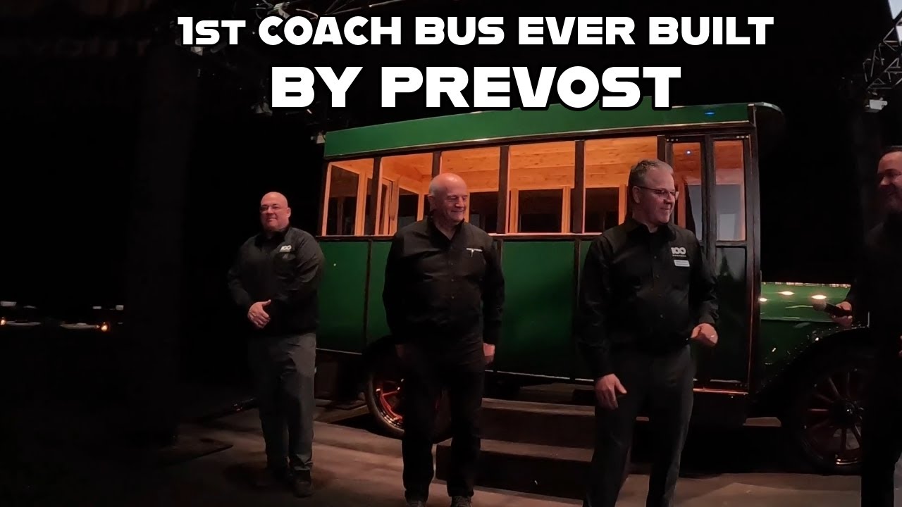 1st Coach bus PREVOST BUILT | I MET THE PREVOST FAMILY | PREVOST 100th ...