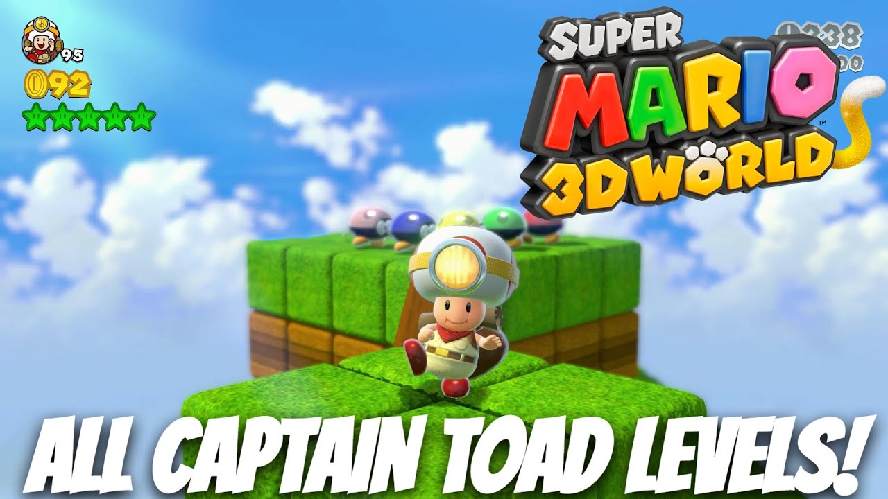 Super Mario 3D World - All Captain Toad Levels - YouTube