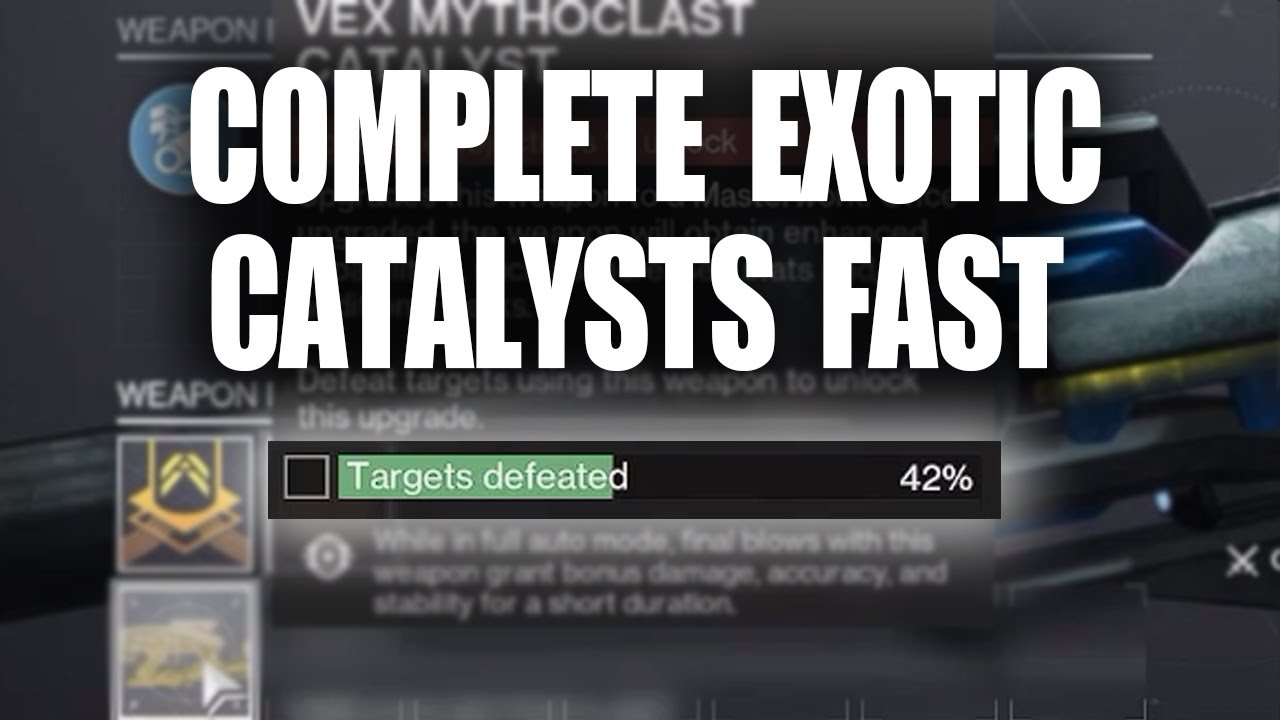 How To Complete Exotic Catalysts FAST - Destiny 2 Trick - YouTube
