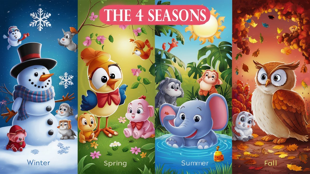 Fun Four Seasons Song for Kids | Learn About Winter, Spring, Summer ...