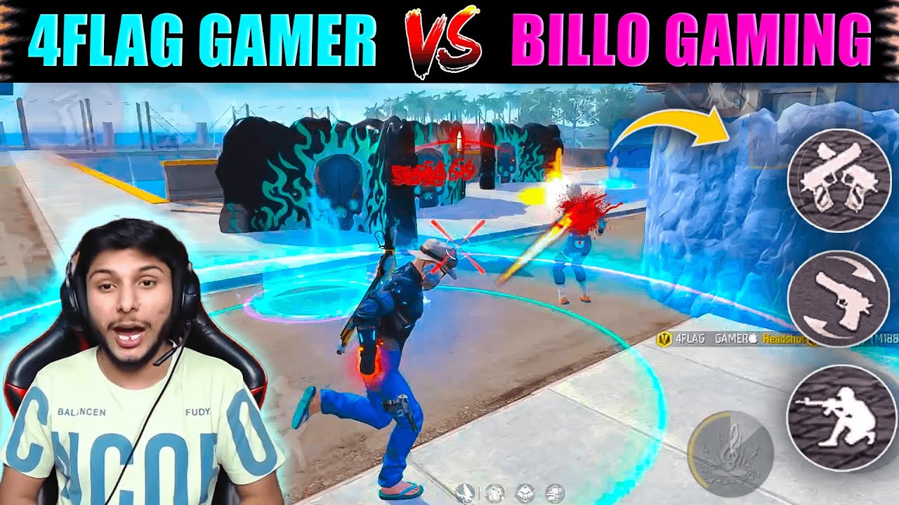 4Flag Gamer📲 Vs Billo Gaming📲 | 3 Finger Custom Hud Free Fire |3 Finger ...