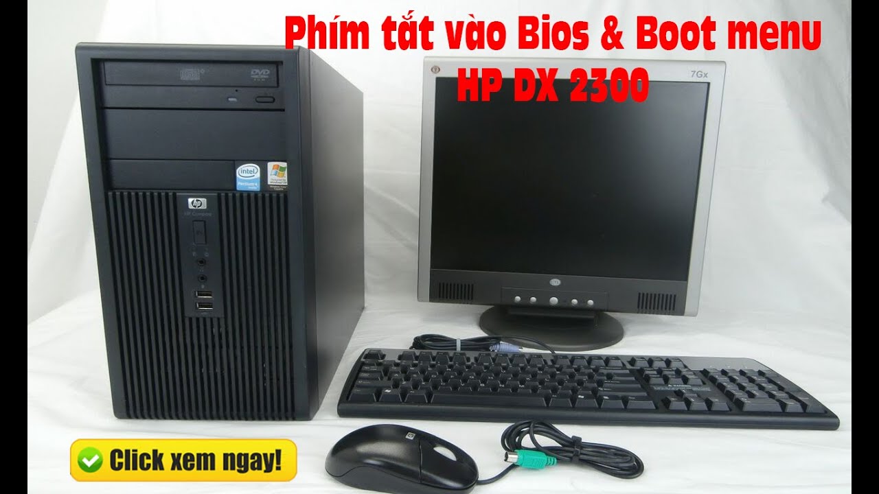 Phím tắt vào bios và boot menu HP DX 2300 | Học sửa chữa máy tính - YouTube