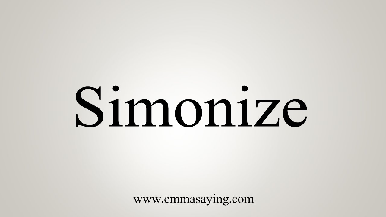 How To Say Simonize - YouTube