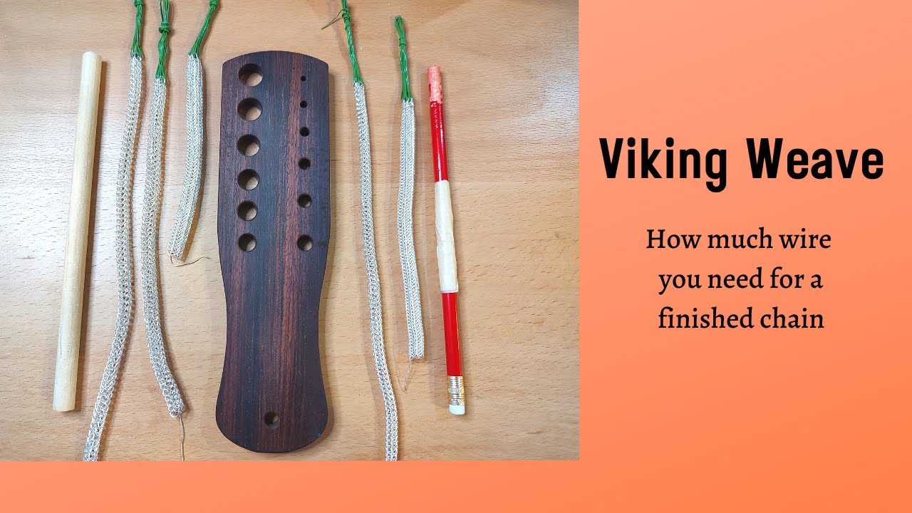 Viking weave - How much wire you need to make a necklace - YouTube