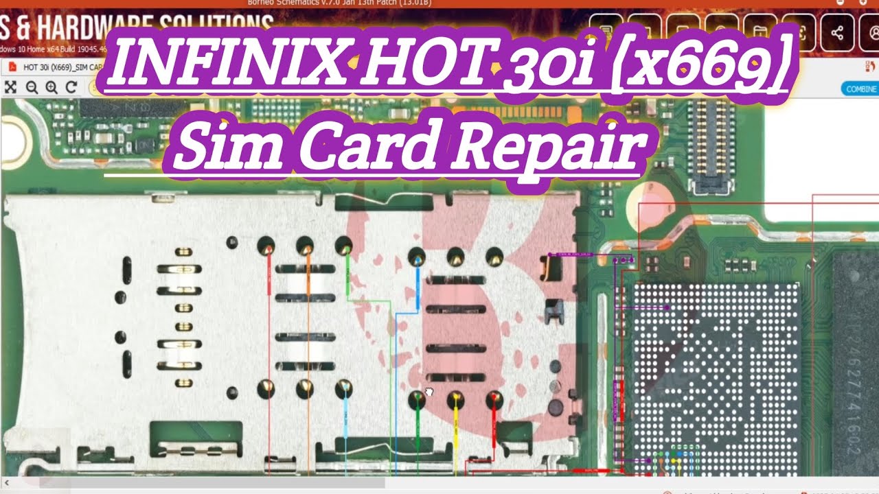 INFINIX HOT 30i (x669) Sim Card Repair Solution Diagram - YouTube